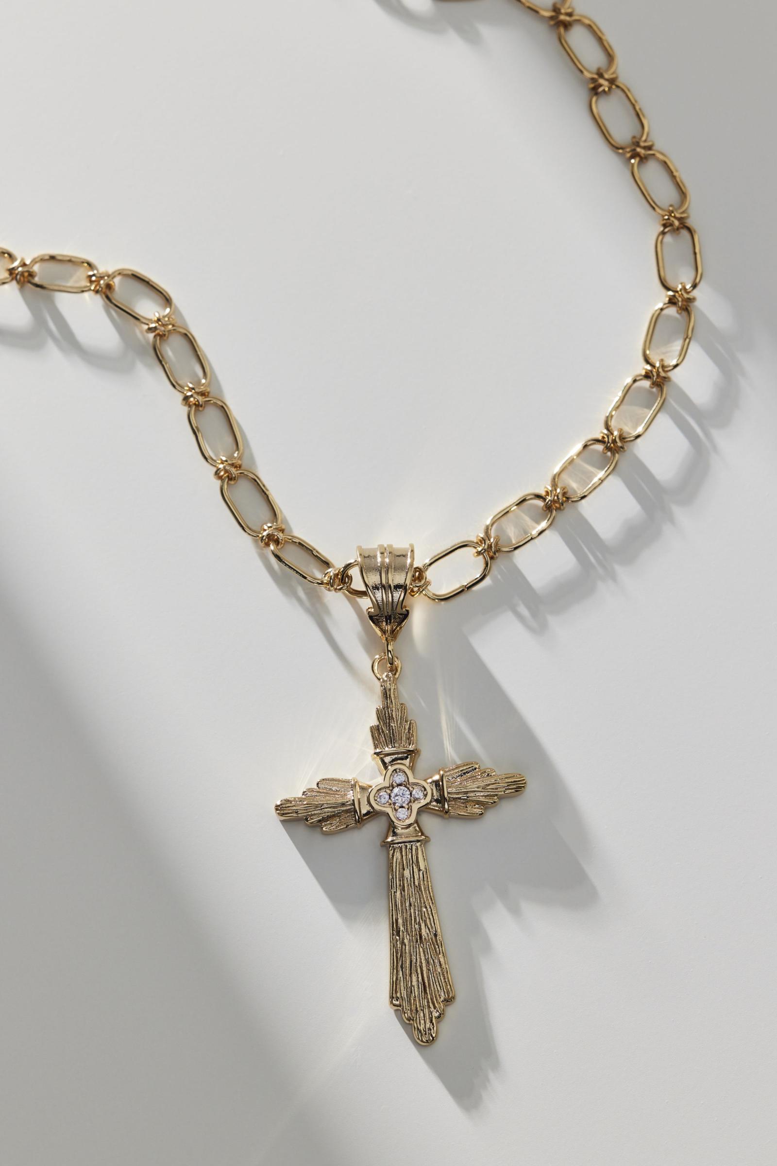Serpenti Apparel Mega Gothic Cross Necklace | Urban Outfitters Hong ...