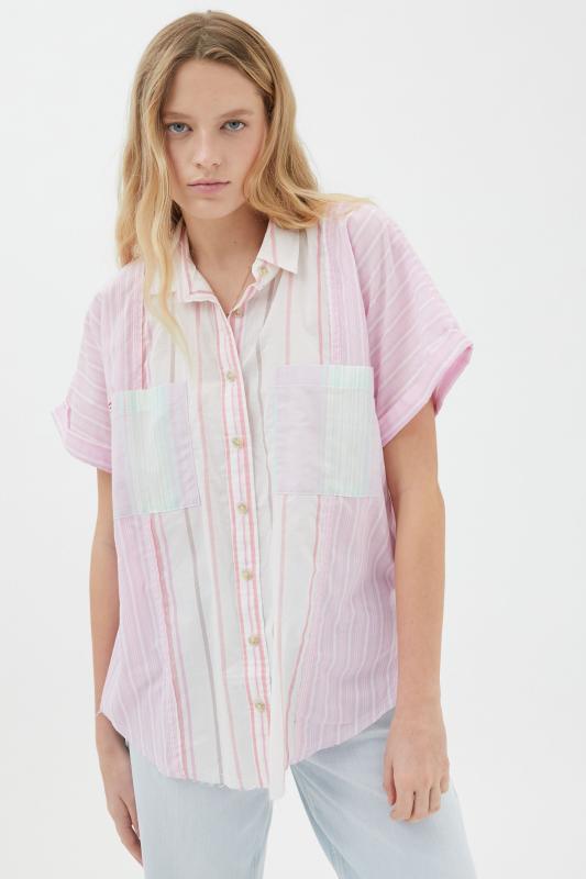 BDG Stevie Spliced Button-Down Shirt | Urban Outfitters Korea ...