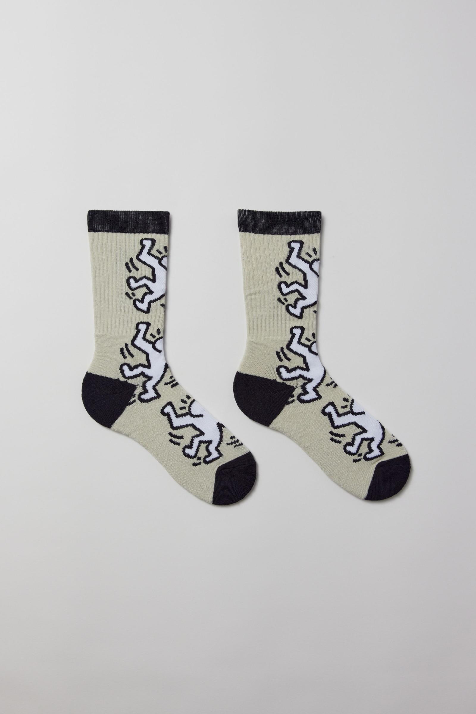 Keith Haring Dancing Figure Crew Sock | Urban Outfitters Australia ...