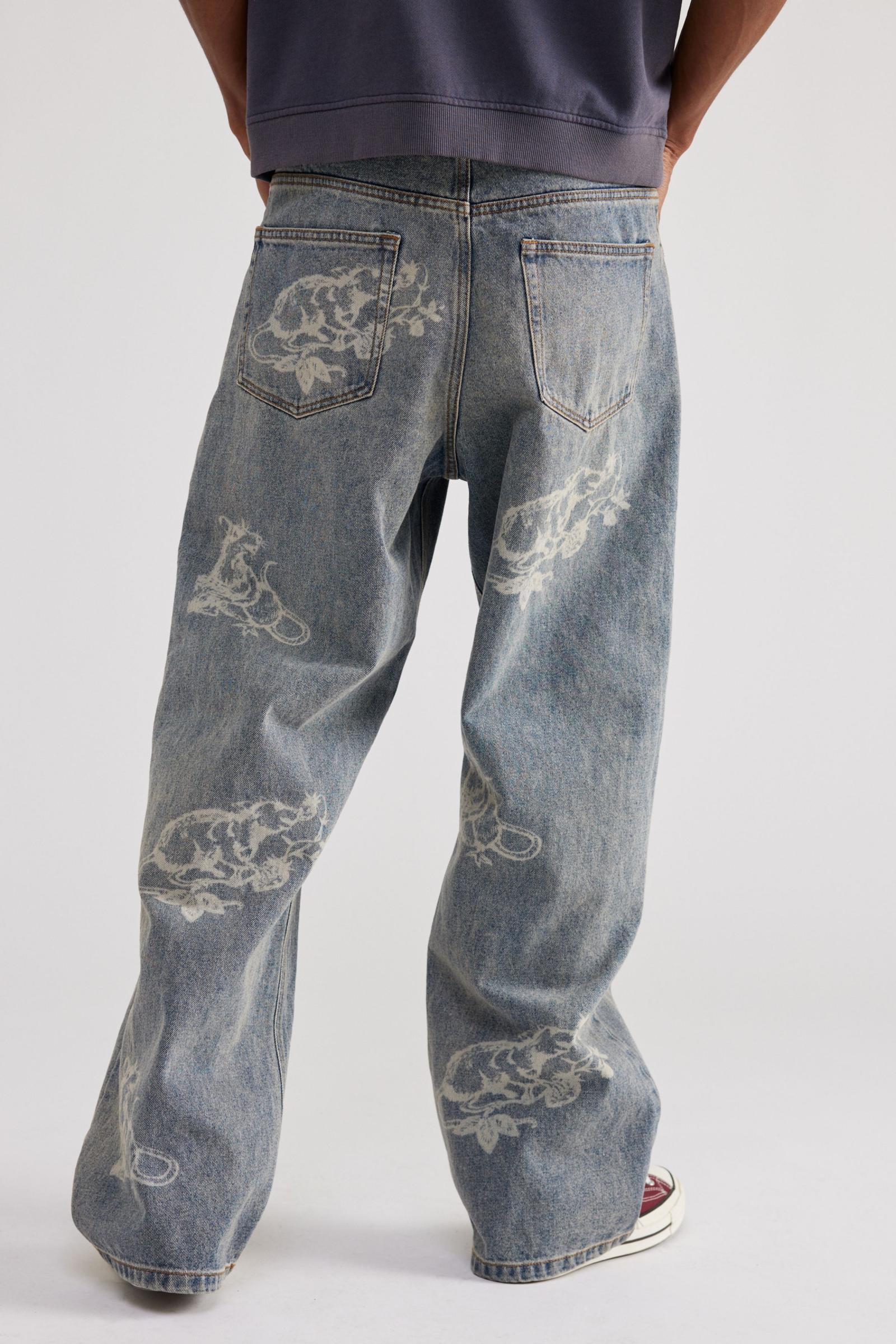 BDG Nitro Rat Pattern Baggy Skate Fit Jean | Urban Outfitters Singapore ...