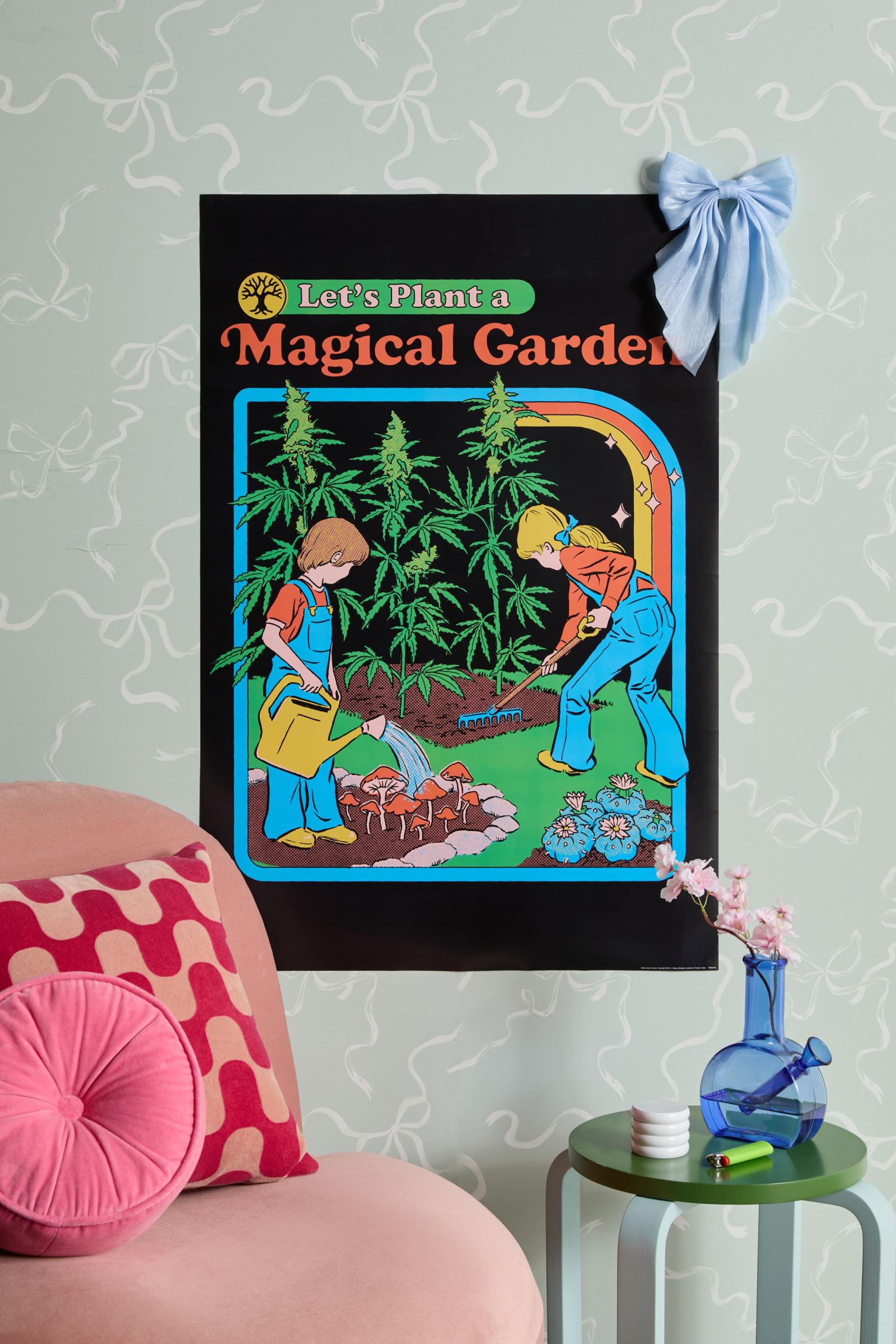 Steven Rhodes Let’s Plant A Magical Herb Garden Poster | Urban Outfitters Mexico - Clothing ...