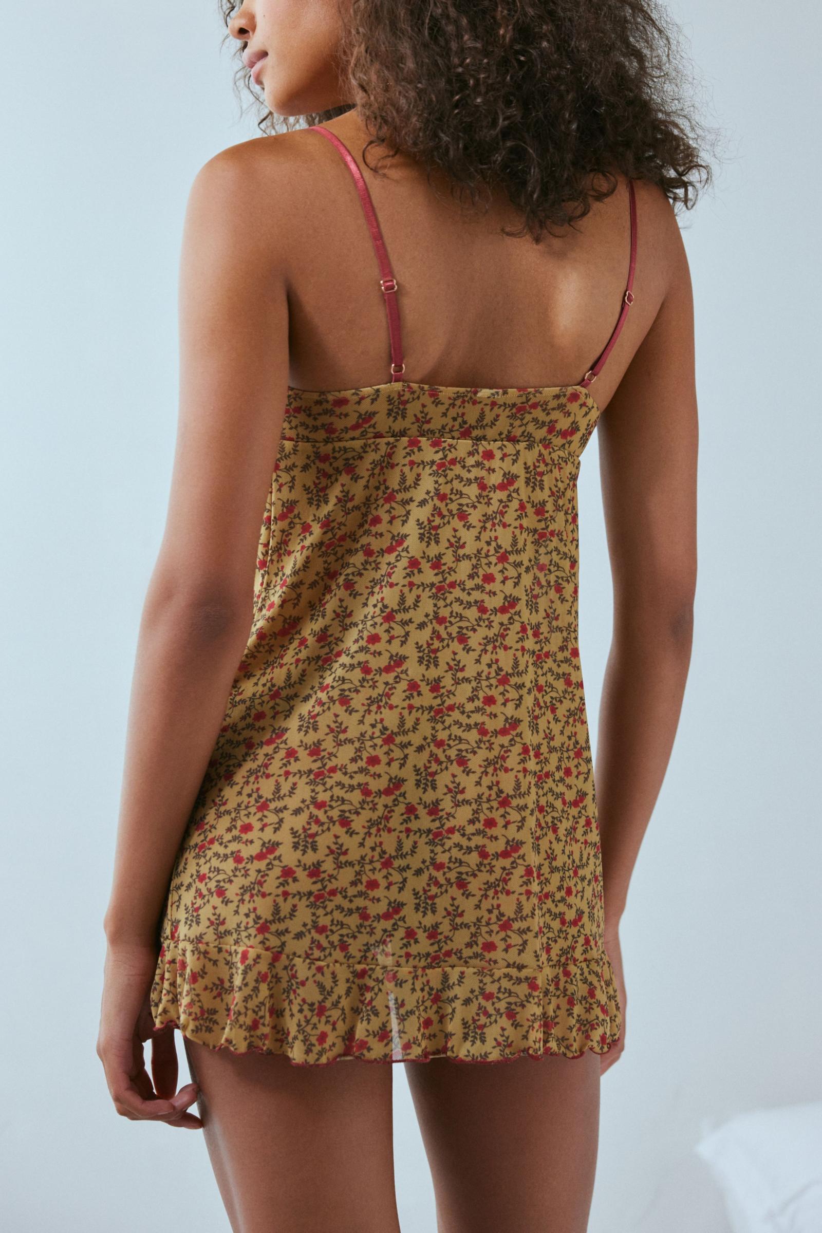 Oh Honey Lori Sheer Floral Slip | Urban Outfitters Korea - Clothing ...
