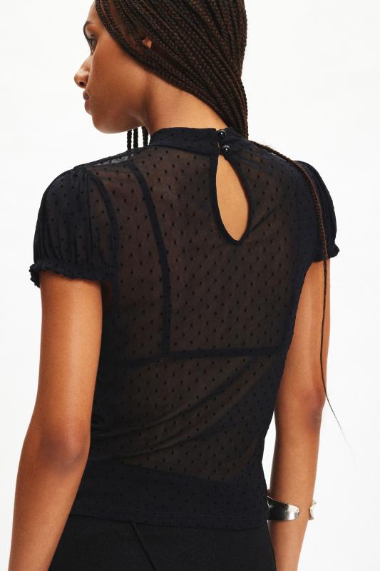 Kimchi Blue Key To My Heart Swiss Dotted Sheer Mesh Top | Urban ...