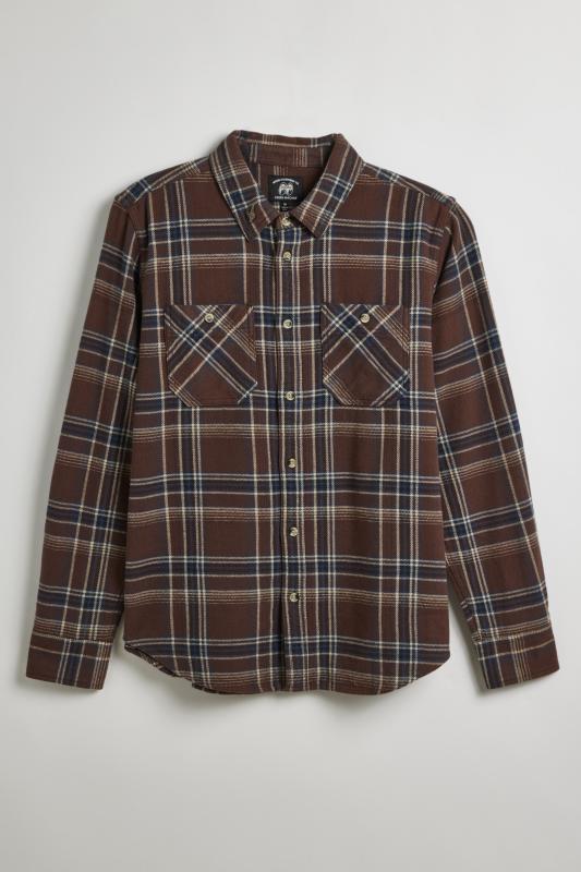 Loser Machine X MOONEYES Charlie Plaid Long Sleeve Button-Down Work ...